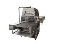 China 400mm Chocolate Enrober Machine with 10m Cooling Tunnel - 200-300 kg/hour Production Capacity for sale