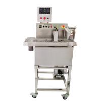 China Small Chocolate Enrober Machine for Pet Food Coating 200mm Belt Width 1.8KW Power for sale