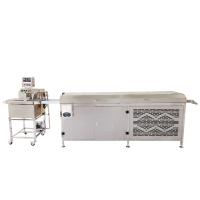 China Automatic Ice Cream Mochi Chocolate Coating Machine | 3000 pieces/hour Capacity | 0.5-2.0mm Adjustable Thickness for sale
