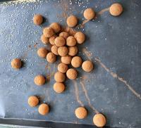 China Automatic Protein Ball Production Line 3000-5000 pcs/hr 20-35mm Diameter Peanut Filling Cocoa Coating for sale