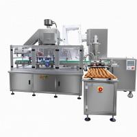 China Automatic Protein Ball Production Line 3000-5000 pcs/hr 20-35mm Diameter Peanut Filling Cocoa Coating for sale