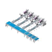 China Automatic Flow Pack Packaging Machine for Bakery Foods Swiss Rolls Cube Cakes 120 Packs per Minute for sale
