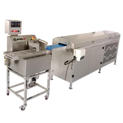 China Stainless Steel 304 Chocolate Enrober Machine 220V 1.8KW 10-25kg/h for Dates Coating for sale