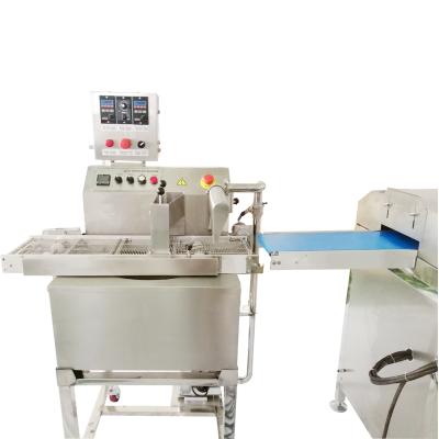 China Full Automatic Chocolate Enrober Machine 8kg/h Capacity 180mm Belt Width Food Grade Stainless Steel for sale