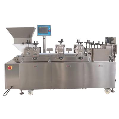 China P320 Automatic Caramel Nougat Chocolate Bar Forming Cutting Machine 300mm Belt PLC Servo 0-60pcs/min for sale