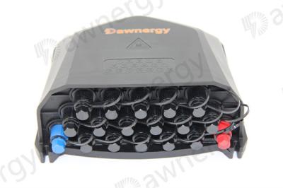 China 18 Core Pre-Terminated Fiber Optic Distribution Box IP68 224x220x110mm with 1x17 Uneven PLC Splitter for sale