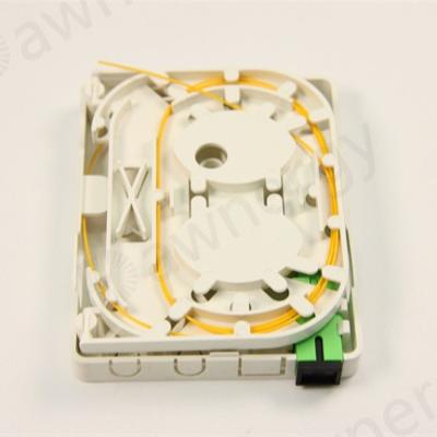 China DA-FDB-2G-A-8-x 2-Core SC Fiber Optic Distribution Box 105x82x23mm Waterproof Wall Mount FTTH for sale