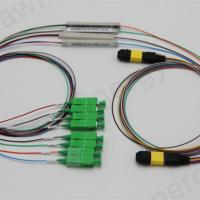 China MPO PLC Splitter 1x2 Single Mode Fiber Optic Splitter 0.7dB Insertion Loss G657A1 for sale