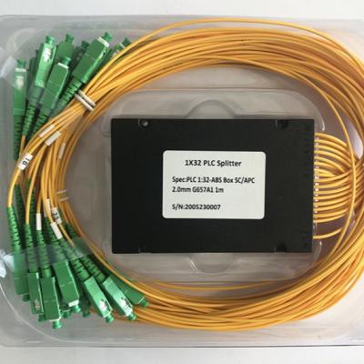 China 1x32 ABS Cassette Type SC APC Fiber Optical PLC Splitter for sale