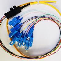 China 2-12 Core Ribbon Fiber Optic Pigtail SC/FC/LC/ST E2000 Low Insertion Loss 0.3dB High Return Loss 50dB for sale
