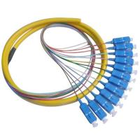 China 2-48F Indoor Bundle Fiber Optic Pigtail Cable SC/FC/LC/ST/E2000 0.9mm for sale