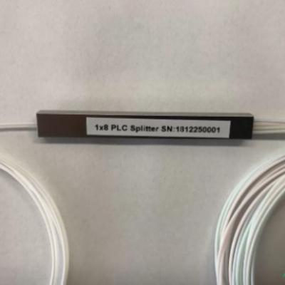 China 1x8 Mini Type Fiber PLC Splitter Without Connector Low PDL 1260-1650nm FTTH for sale