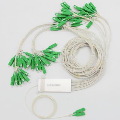China 2x64 Fiber PLC Splitter SC/APC Mini Module Low Loss 1260-1650nm Telcordia Standard for sale