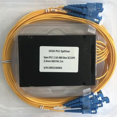 China High Reliability 1X16 Fiber Optical Plc Splitter SC/UPC Low PDL for sale