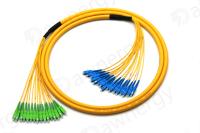 China 20 Fiber Optic Patch Cord SC/UPC G657A1 0.9mm PVC Jacket Breakout Cable 2m for sale
