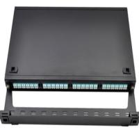 China 1U MPO MTP Rack Mount Distribution Box 288 Cores Cold Rolling Steel for sale