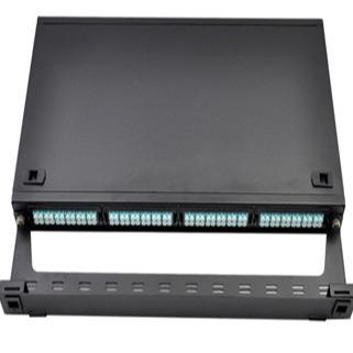 China 1U MPO MTP Rack Mount Distribution Box 288 Cores Cold Rolling Steel for sale