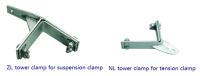 China TCTC/TCSC Series Tower Clamp Fiber Optic Cable Fittings 80mm×6mm with 85μm Galvanized Coating for sale
