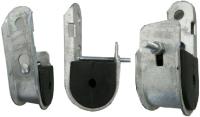 China Galvanized Steel J Hook Suspension Clamp for ADSS Fiber Optic Cable 6-8mm Diameter 8KN Load for sale