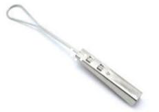 China Stainless Steel 304 Wedge Type Tension Clamp for Fiber Optic Drop Cable Support and Steel Wire Fixation for sale