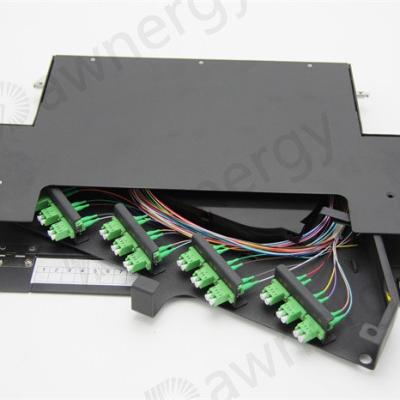 China 24-144F Rack Mount Rotating Fiber Distribution Panel with LC Duplex Adapters - 482mm x 270mm x 44-132mm for sale