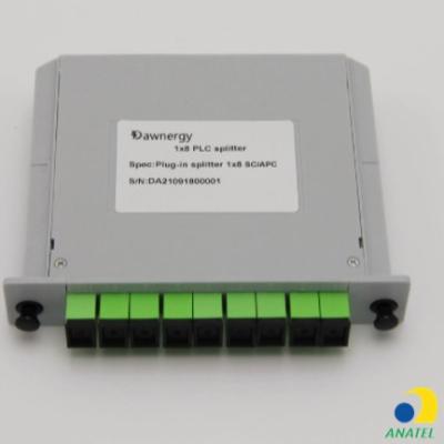 China 1xN Plug-In Type Fiber Optical PLC Splitter SCAPC Custom Specified for sale