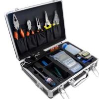 China Portable FTTH Aluminum Fiber Optic Tools Box Kit with 12 Tools, 350×260×120mm Case and 7.5kg Weight for sale