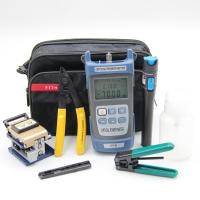 China FTTH Fiber Optic Tools Kit with Optical Power Meter -70 to 10dBm, 1mW Visual Fault Locator, and FC-6S Cleaver for sale