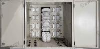China Wall Mounted Fiber Optic Distribution Box 24F Splice Tray 288F Max Capacity Cold Roll Steel for sale
