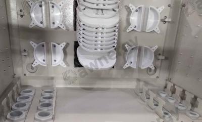 China Wall Mountable 288F Fiber Optic Distribution Box 24F Splice Tray Cold Roll Steel for sale