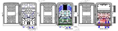 China CE ROHS Approved Fiber Optic Distribution Box 303x230x104mm 16 Ports for FTTH Networks for sale