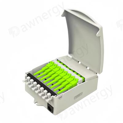 China SC Adapter Fiber Distribution Box 12 Core Capacity with 151.8×105.7×59mm Dimensions and IP54 Rating for sale