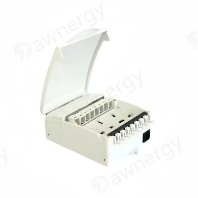 China 12 Core FTTH Fiber Optic Distribution Box IP54 Wall Mount PC+ABS 151.8x105.7x59mm for sale