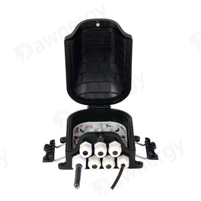 China 4 Core FTTH Fiber Distribution Box ABS PC PP IP68 Waterproof Splice Terminal Box for sale