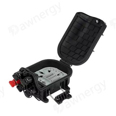 China IP68 Waterproof Fiber Splice Box 12 Fusion Capacity Wall Pole Mounting PP Housing for sale