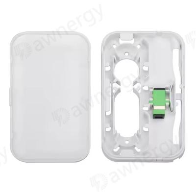 China FTTH Fiber Optic Terminal Box 1 Core SC Adapter 149x90x15mm for Drop Cable for sale