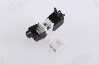 China Cat6 Keystone Jack 180 Degree Punch Down Coupler RJ45 UTP 8P8C Toolless Network Module 22-24AWG for sale
