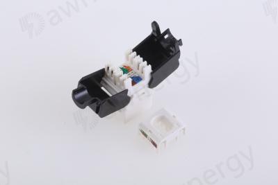 China Cat6 Keystone Jack 180 Degree Punch Down Coupler RJ45 UTP 8P8C Toolless Network Module 22-24AWG for sale
