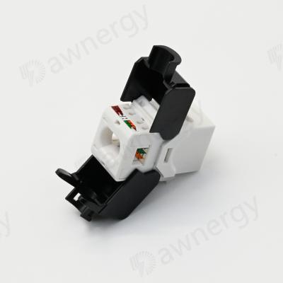 China Cat6 UTP Keystone Jack RJ45 Module - 8P8C Connector with 6μm Gold Plating for Gigabit PoE Networks for sale