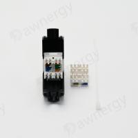China RJ45 UTP Cat6A Keystone Jack 8P8C 180 Degree Ethernet Network Modular Jack Black White for sale