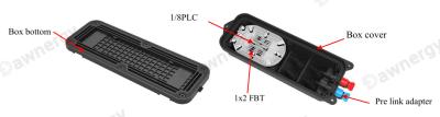 China Stainless Steel Fiber Distribution Box PP+GF Housing -40C to 85C Black FTTH Termination Box for sale