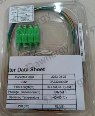 China DA-PLC Planar Light Wave Circuit PLC Splitter 1000mm Pigtail Length for sale