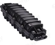 China Dawnergy In-line Fiber Optic Splice Closure 144 Fibers 6 Ports PC Material for sale