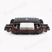 China Horizontal Closure Fiber Optic Splice Enclosure 144 Fibers IP68 6 Ports Black for sale