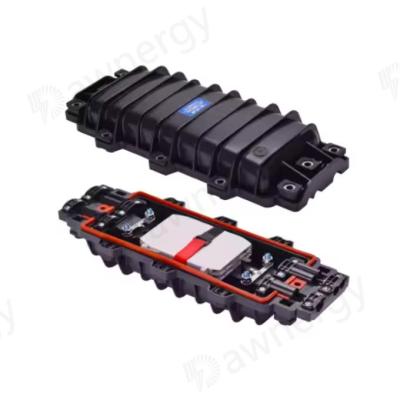 China Fiber Optic Splice Closure 144 Core Inline Type IP68 PC Material 6 Ports for sale