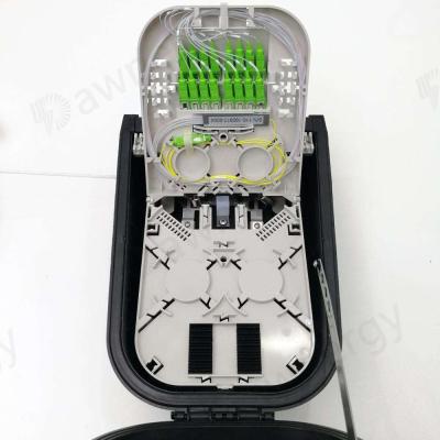 China FTTH Fiber Optic Terminal Box 16 Core Splice Tray 4 In 16 Out Distribution Box for sale