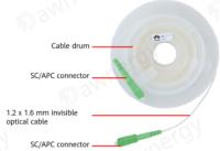 China 1.2x1.6mm Indoor Invisible Cable Bending Insensitive Fiber Flame-retardant TPU Sheath FTTH for sale