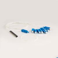 China 1x8 Mini Module SC/UPC Fiber PLC Splitter 1260-1650nm with 10dB Insertion Loss for FTTH Networks for sale