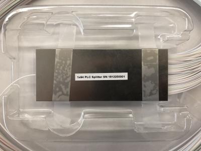 China 1x64 Mini Type Fiber PLC Splitter Without Connector 1260-1650nm Wavelength 20dB Insertion Loss for sale