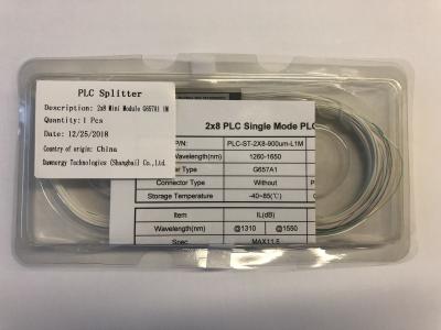 China 2x8 Mini Type Fiber PLC Splitter Without Connector Compact Size Easy To Installation for sale